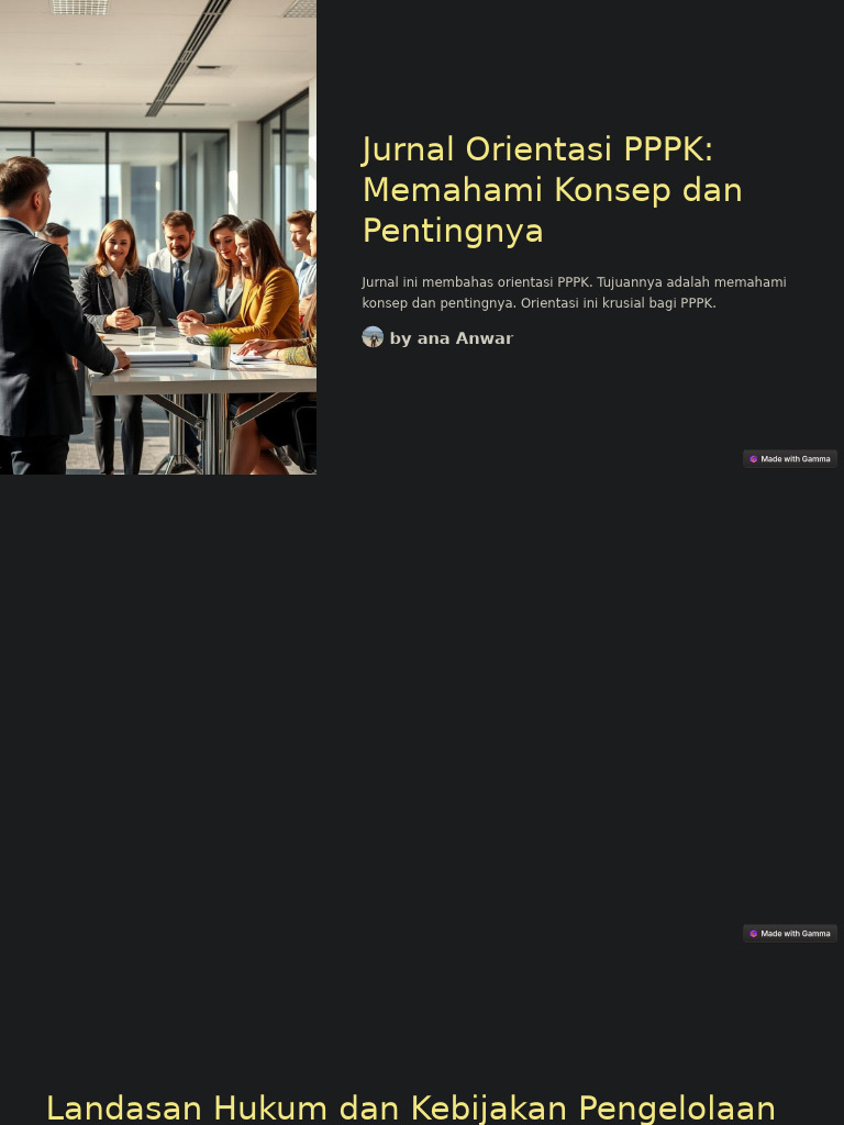 Jurnal Orientasi PPPK Memahami Konsep Dan Pentingnya | PDF