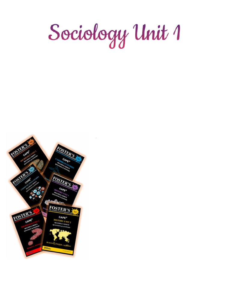 Sociology Unit 1 - Lesson 9 - Family | PDF | Family | Marriage