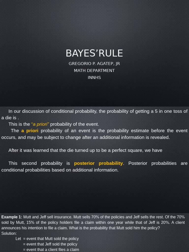 Bayes-Rule | PDF | Probability | Measure Theory