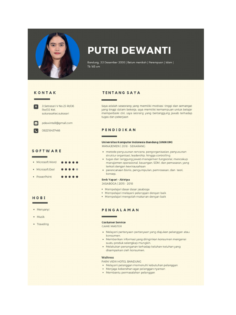 CV_PUTRI DEWANTI_UNIKOM | PDF