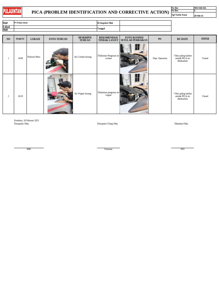 Problem Identification And Corrective Action Lv Pdf