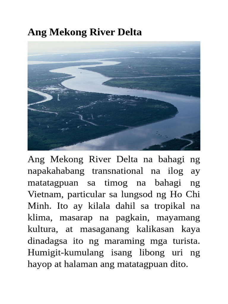 Ang Mekong River Delta | PDF