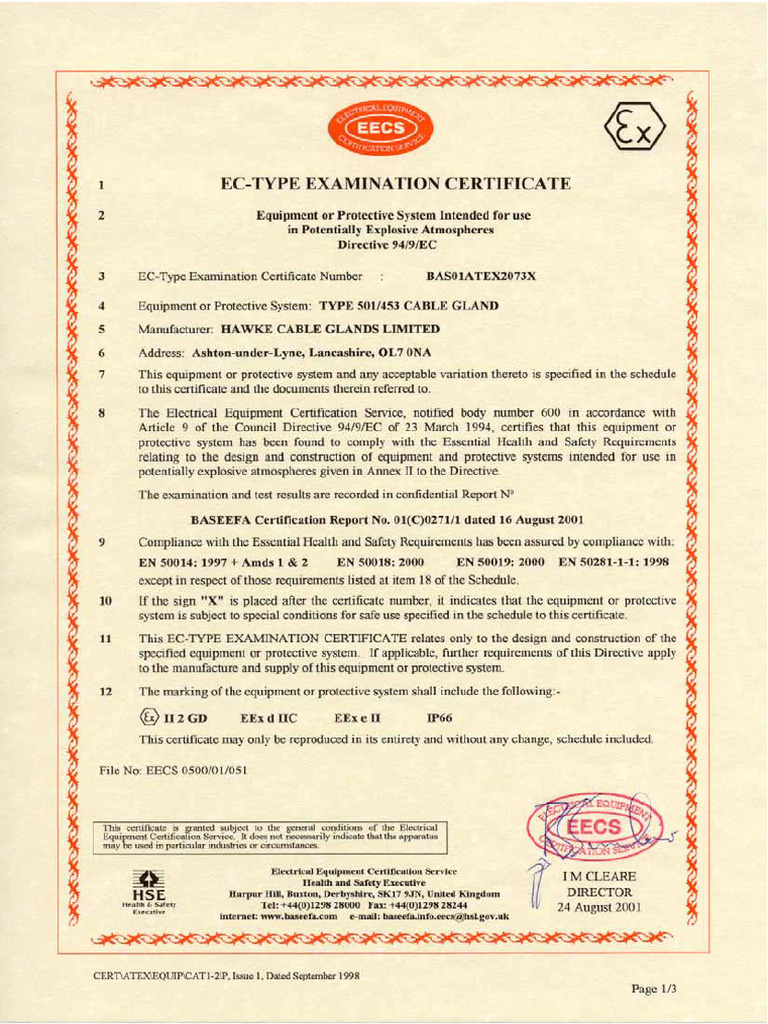 Hawk Cable Gland | PDF