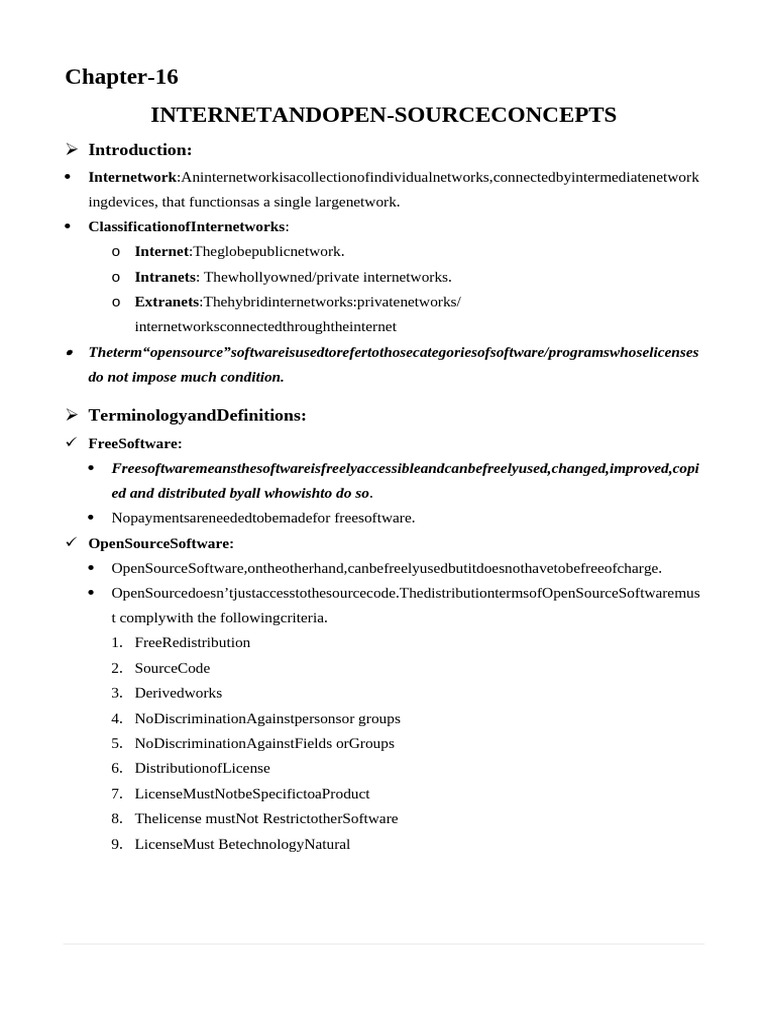 Chapter 16 Internet and Open Source Concepts | PDF | World Wide Web | Internet & Web
