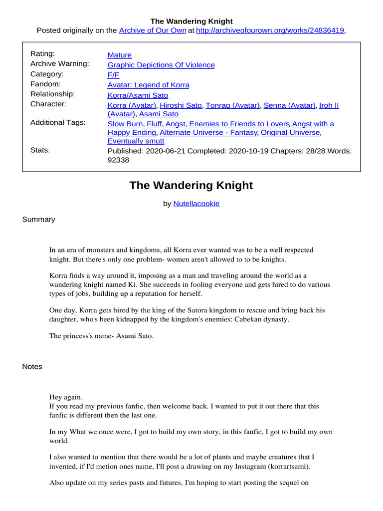 The Wandering Knight | PDF