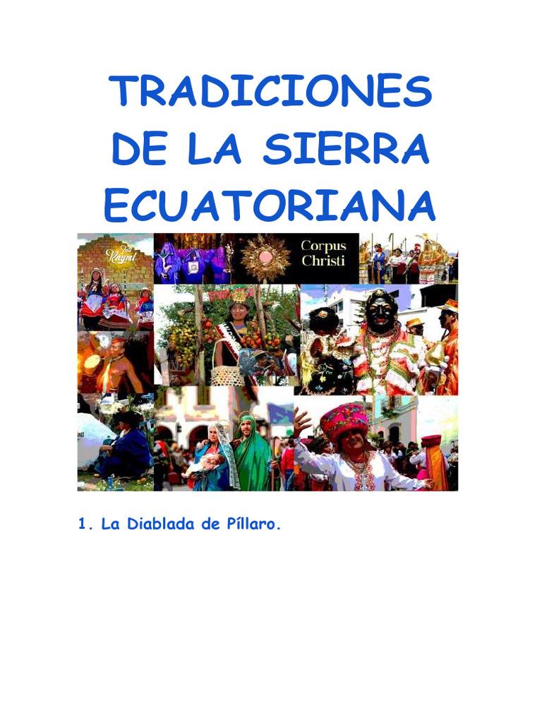 Tradiciones y Fiestas de la Sierra Ecuatoriana | PDF