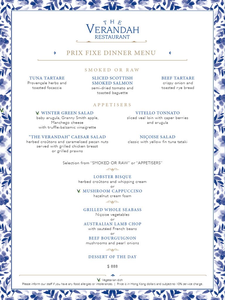 Prix Fixe Dinner & Drinks Menu | PDF | Salad | Cuisine