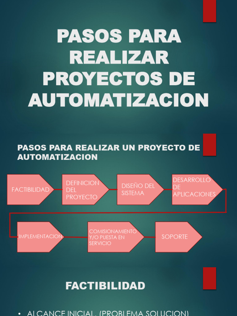 Pasos para Realizar Proyectos de Automatizacion | PDF | Diseño ...