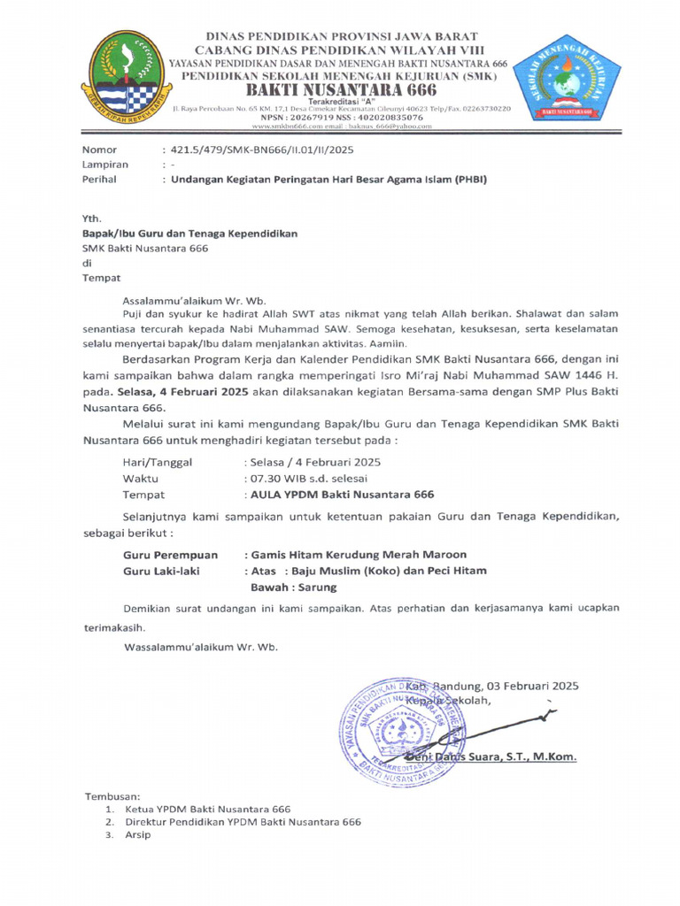 479-Undangan PHBI Isra Miraj | PDF