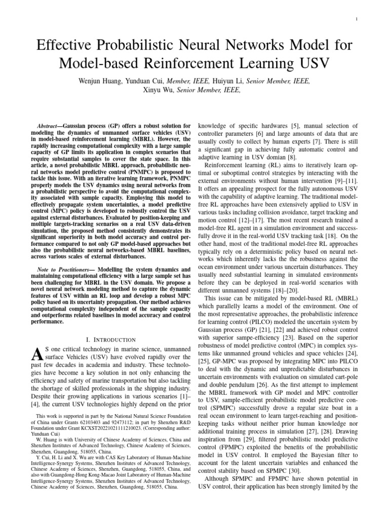 Effective Probabilistic Neural Networks Model for Model-based ...