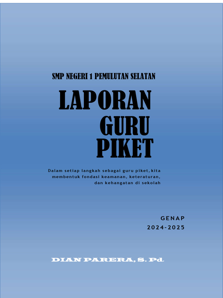 LAPORAN PIKET | PDF