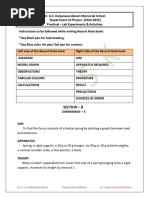 Physics Practical Notebook Class 12th State Board | PDF