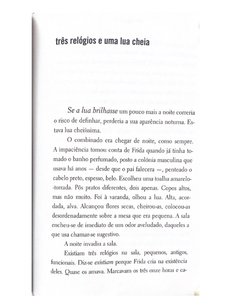 Três Relógios e Uma Lua Cheia | PDF