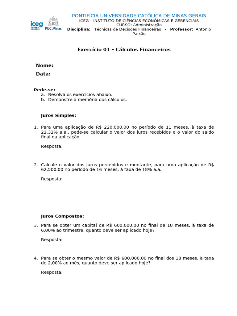 TDF-2025-1-Ex.01-Calculos_Financeiros | PDF