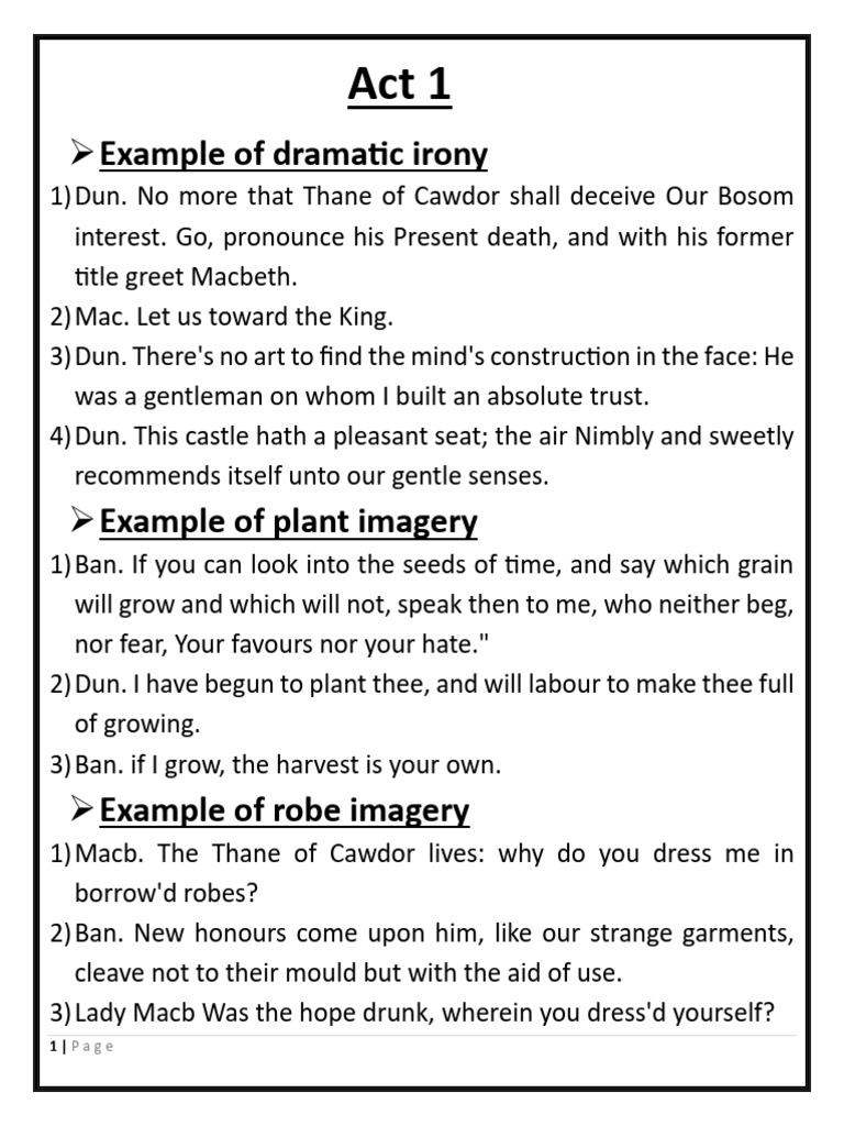 Example of Dramatic Irony | PDF