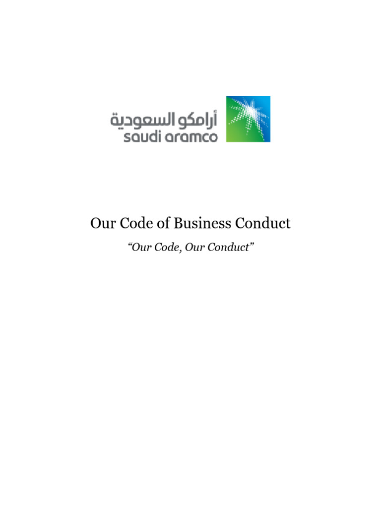 Saudi Aramco Business Conduct Code | PDF | Bribery | Business Ethics
