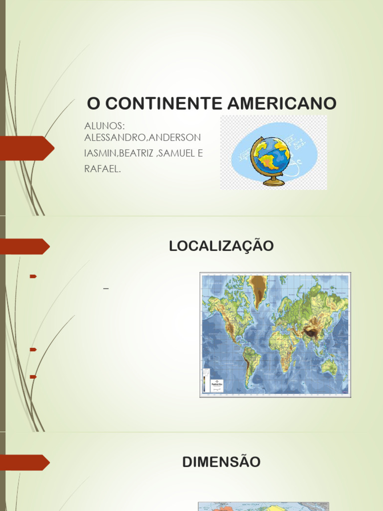 Características do Continente Americano | PDF
