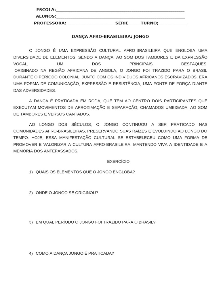 História e Significado do Jongo | PDF
