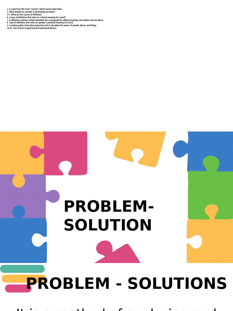 Effective Problem-Solution Writing Guide | PDF | Paper | Semantics