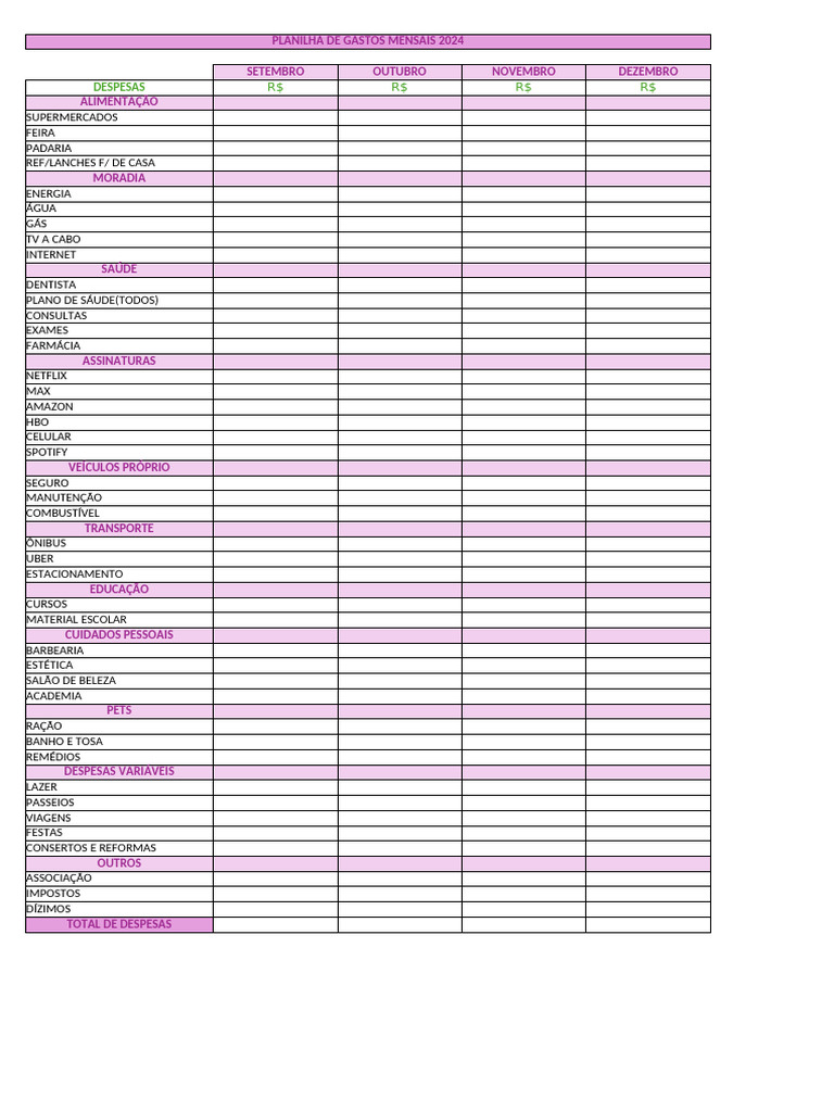 Planilha Cirley | PDF
