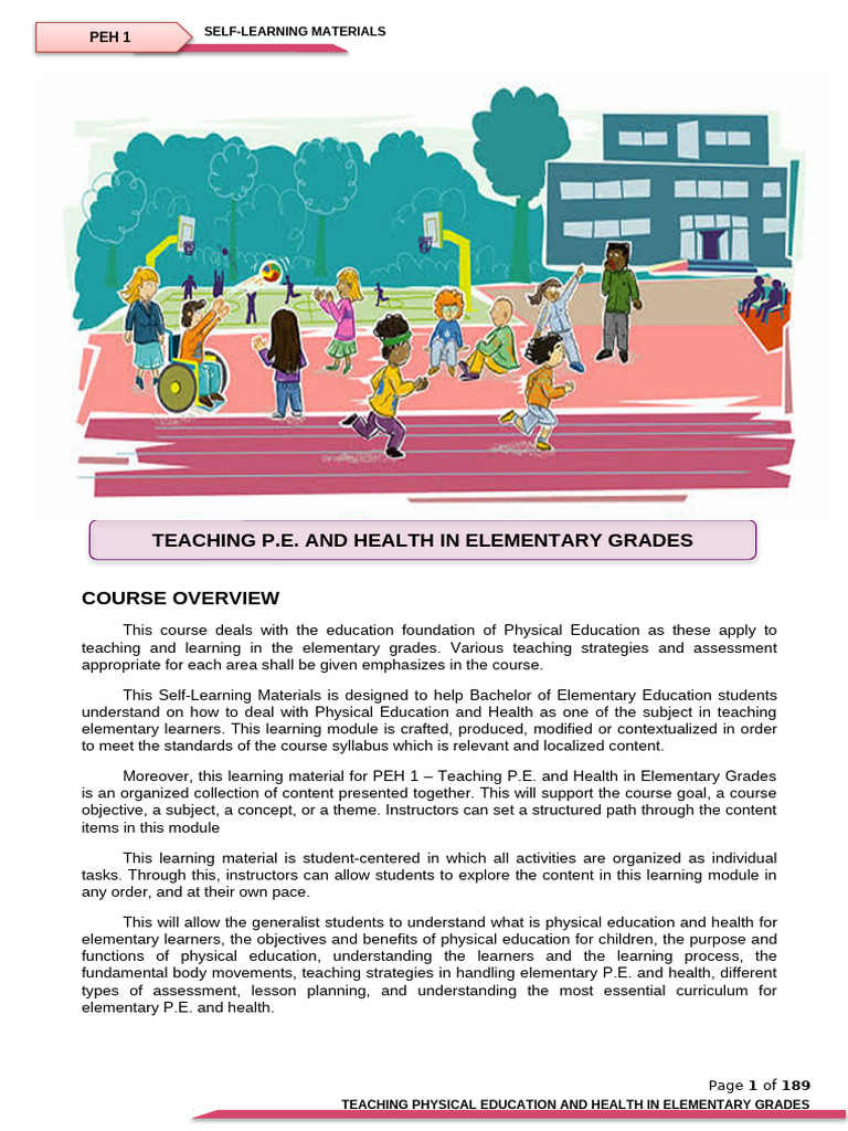 PEH Module 1 Lesson 1 | PDF | Physical Education | Learning