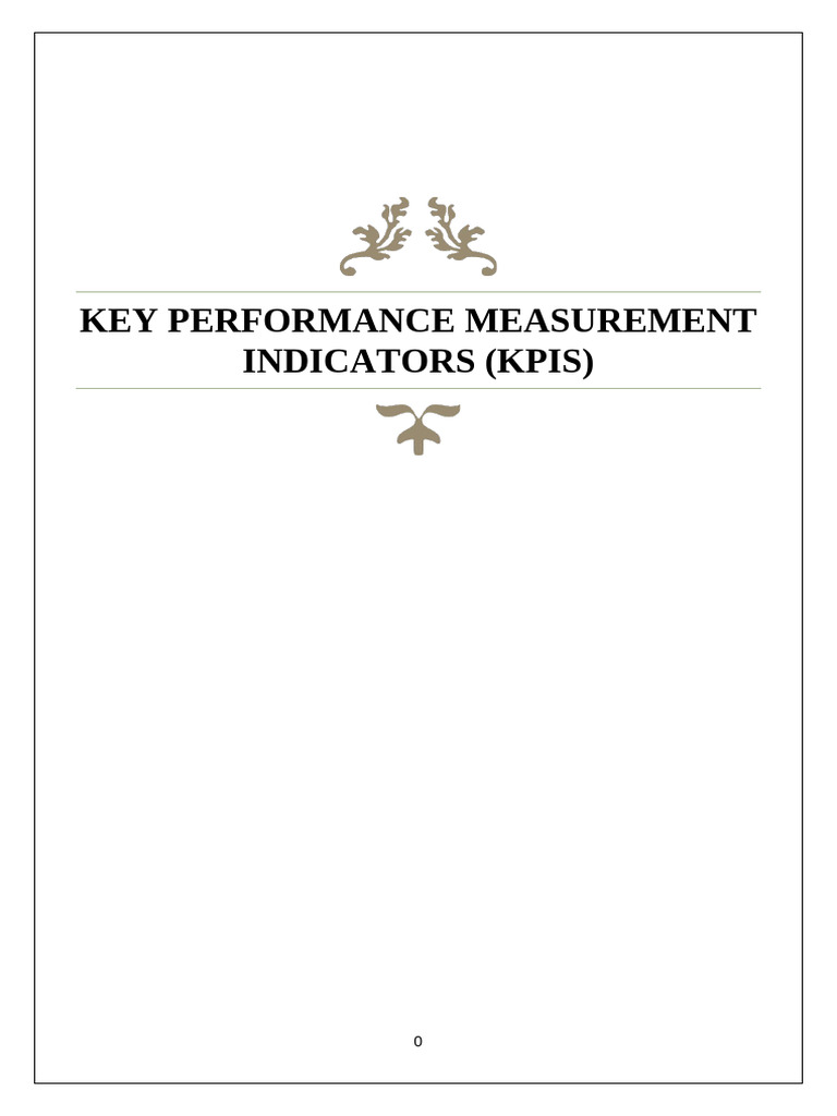 Key Performance Measurement Indicators (KPIS) | PDF | Performance ...