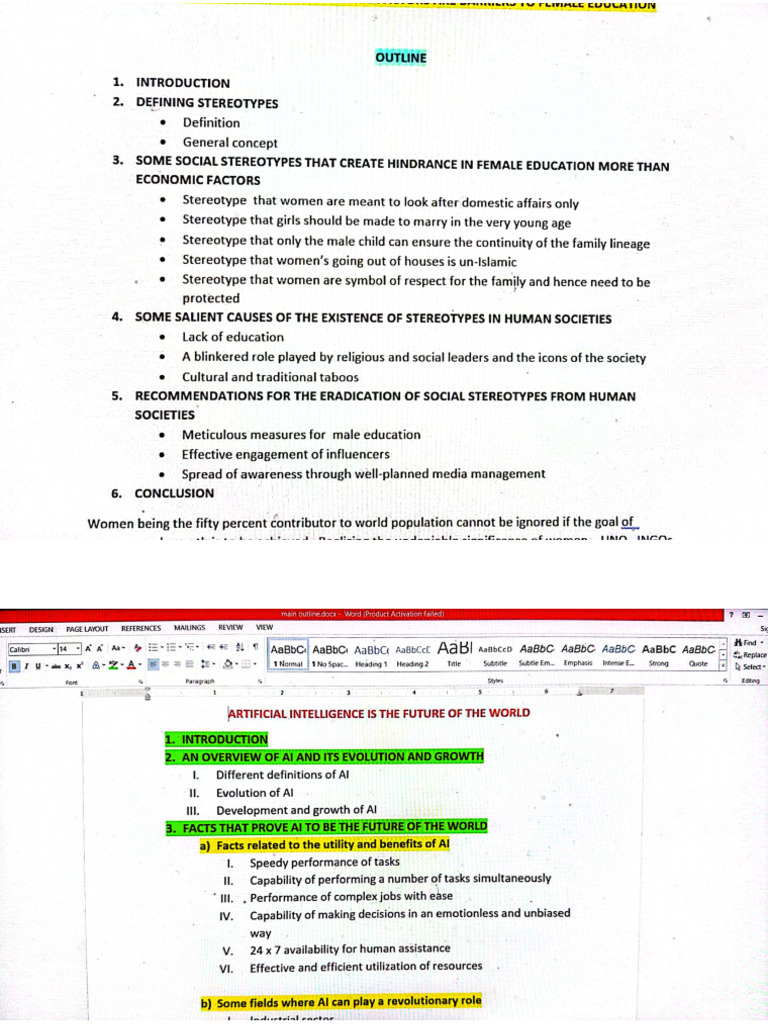 Main Points of Essay | PDF