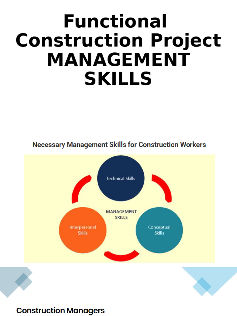 Functional Construction Project Management Skills | PDF