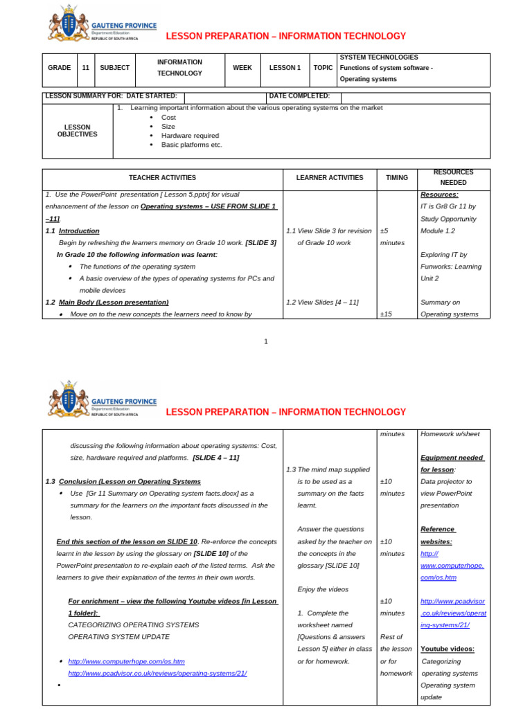 Lesson 1 LessonPlan | PDF | Learning | Cognition