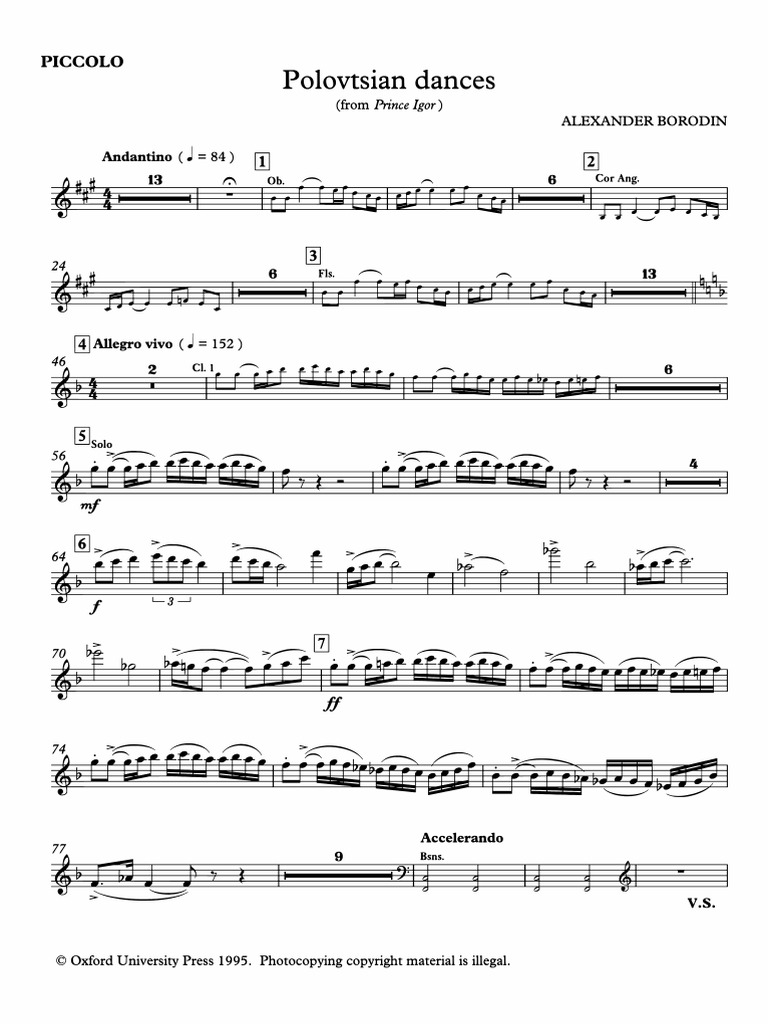 Piccolo, Flute I, II 3 | PDF