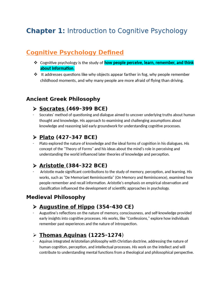 Foundations of Cognitive Psychology | PDF | Rationalism | Empiricism