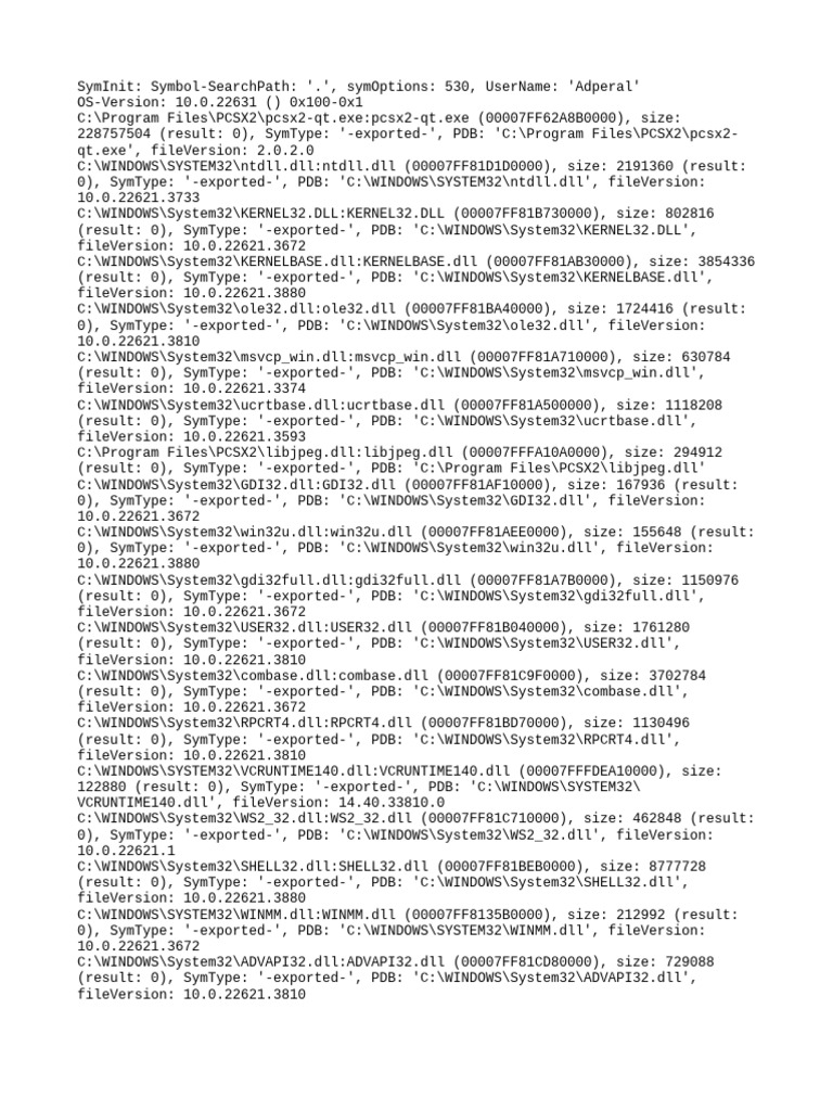 Crash 2024 07 23 21 00 23 754 | PDF | Computer Libraries | Software