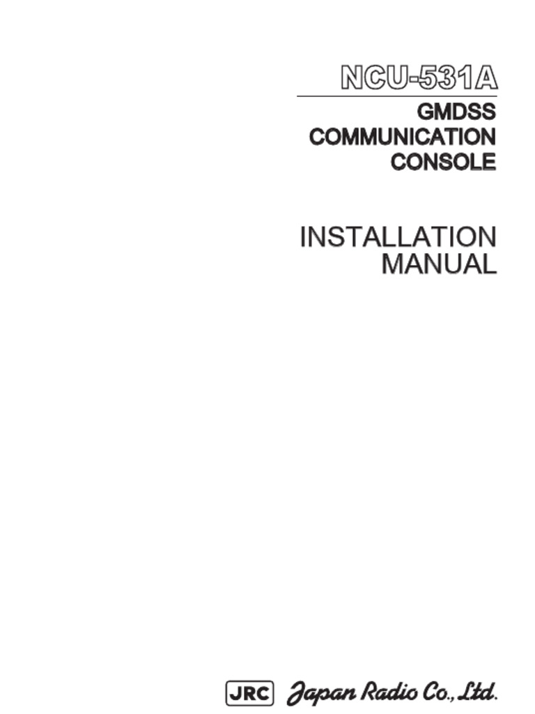 GMDSS NCU-531A Installation Manual | PDF | Cardiopulmonary ...