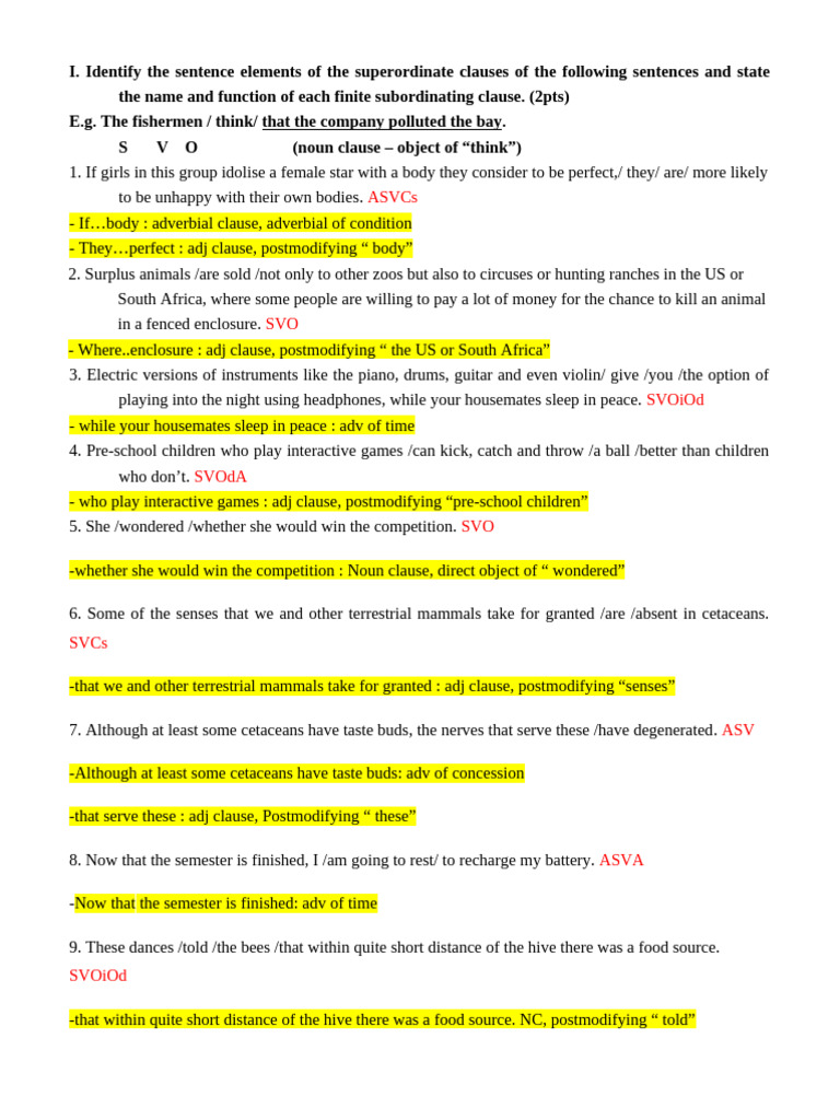 ASSIGNMENT 12 | PDF | Clause | Sentence (Linguistics)
