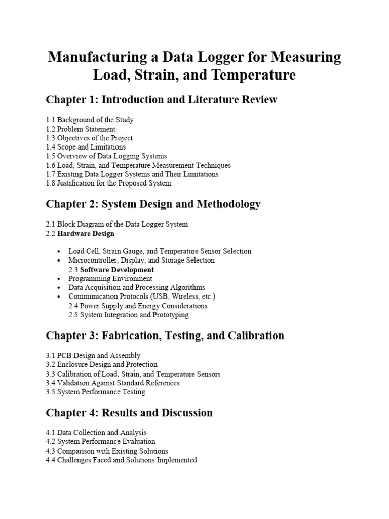Data Logger System Design Overview | PDF