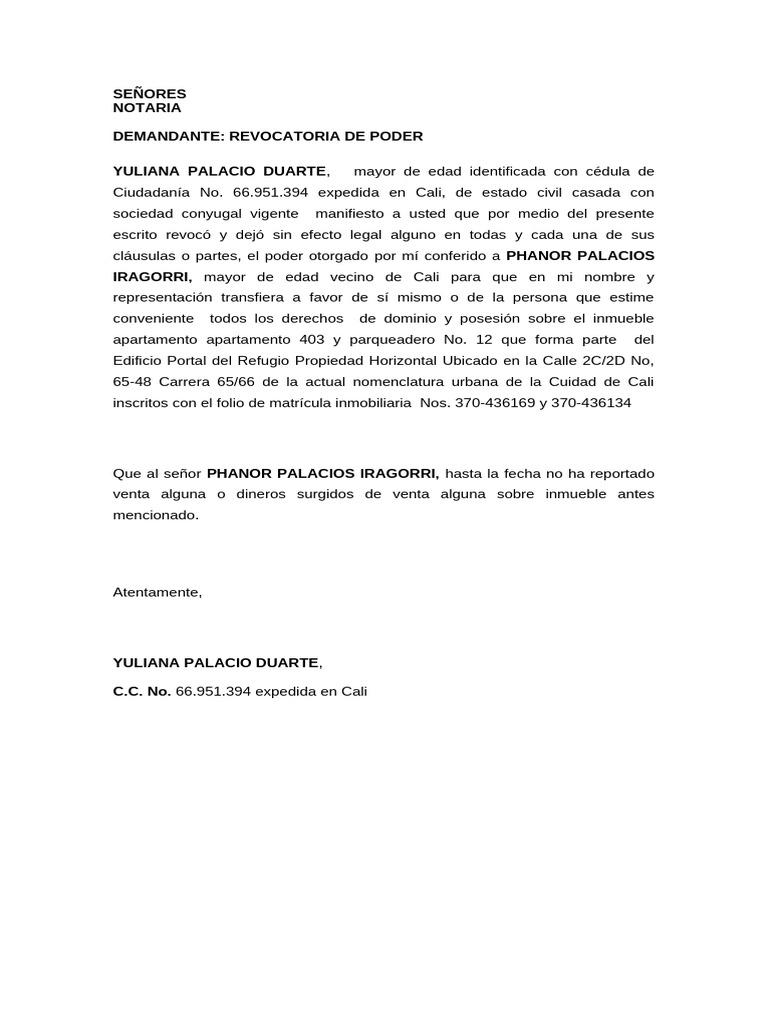 Revocacion de Poder | PDF