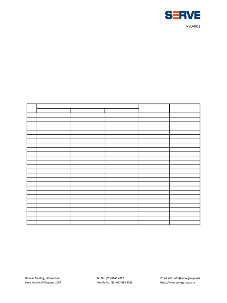 PSD Forms - Attendance Sheet-001 | PDF