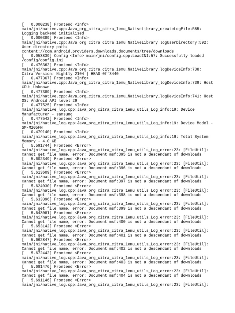 Citra Log | PDF | Computer Architecture | Software