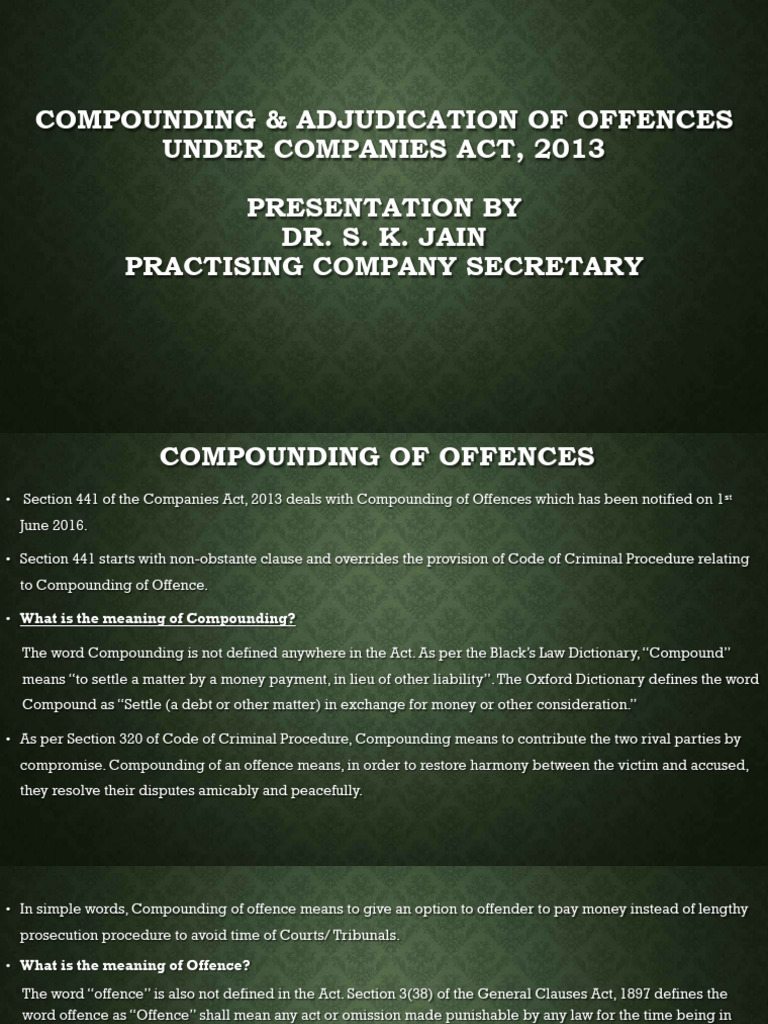 Compounding and Adjudication 1 | PDF | Fine (Penalty) | Crimes