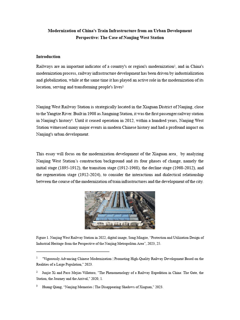 ARCH321 - Theme2 - Modernization of China's Train Infrastructure From ...