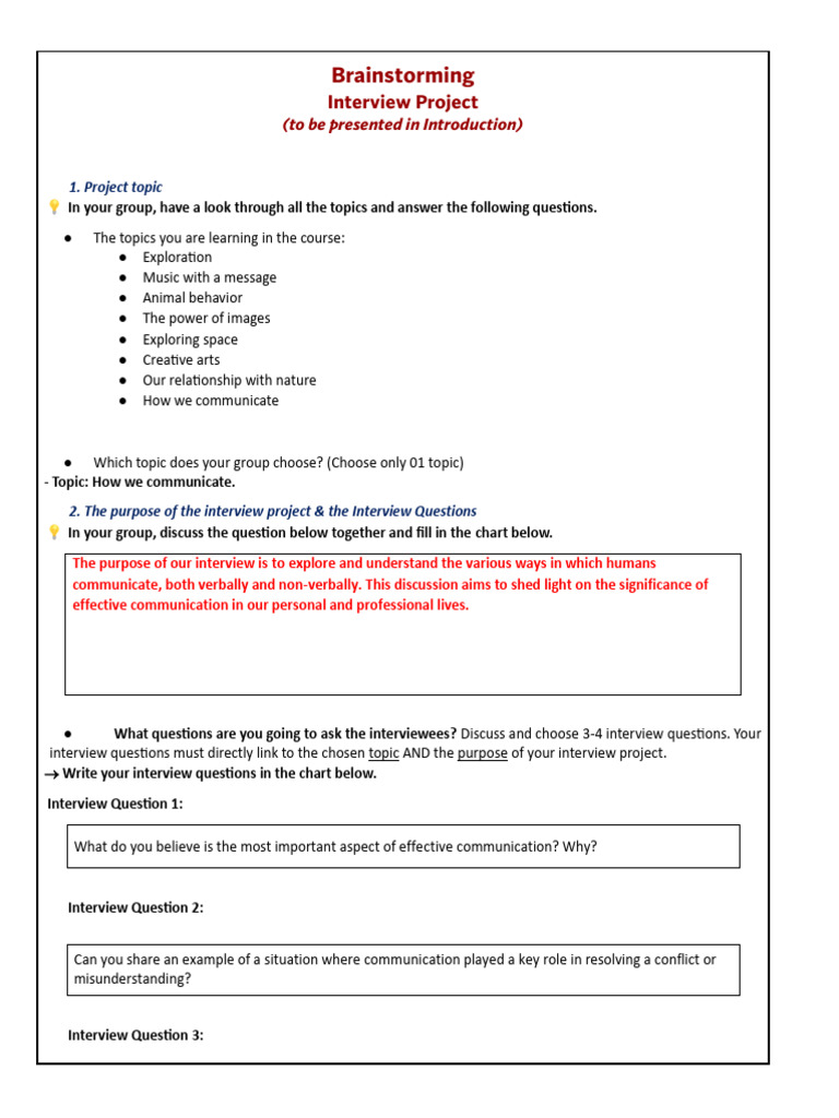Class Group Brainstorming 19JAN2025 | PDF