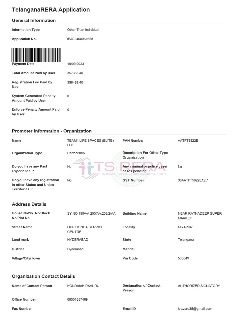 TEAM4 Arka Project Registration Details | PDF | Elevator | Civil ...
