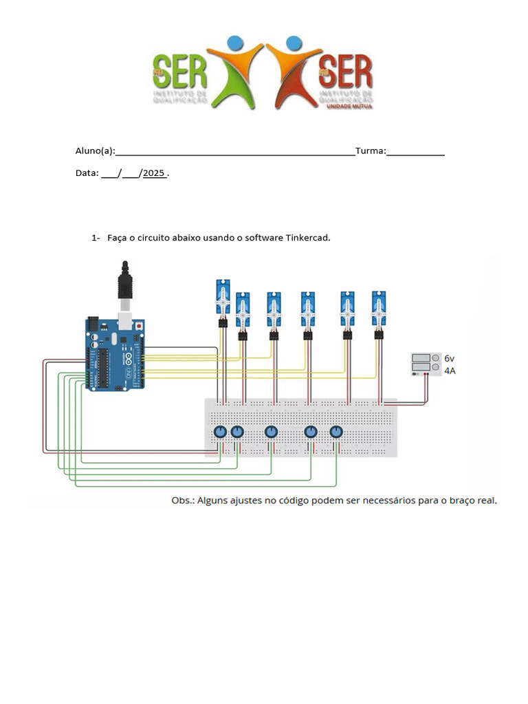 Controle de Servos com Arduino e Potenciômetros | PDF