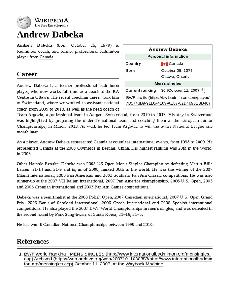 Andrew_Dabeka | PDF | Sports | Summer Olympic Games