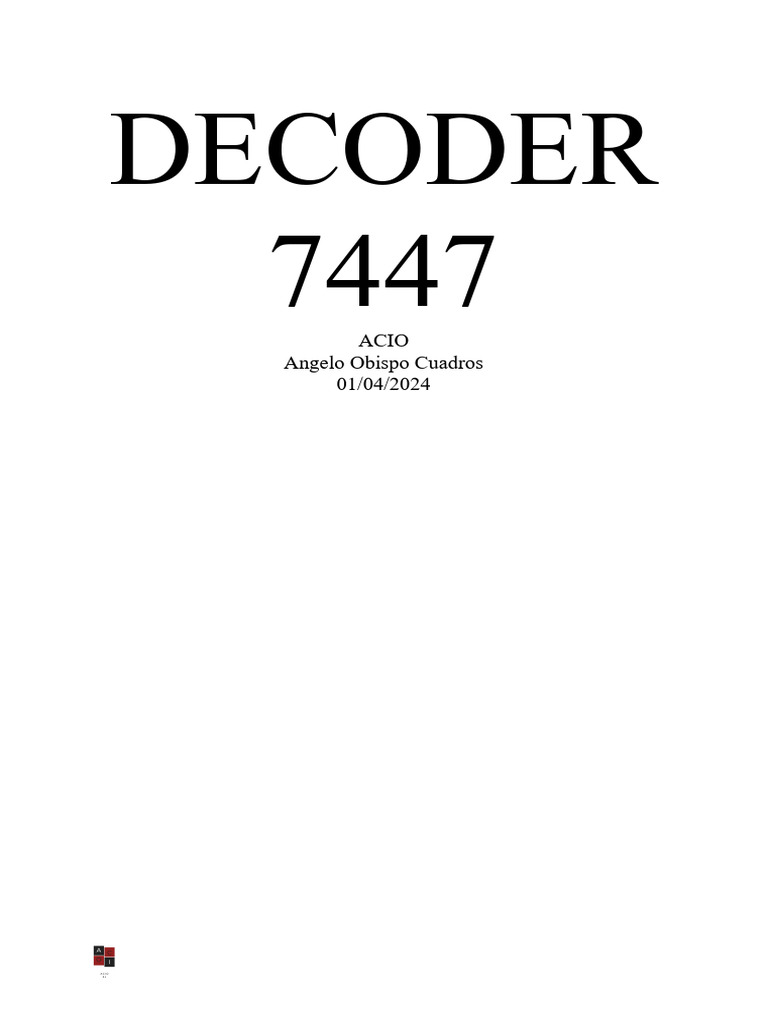 Decoder | PDF | Binary Coded Decimal | Codec Decoder | PDF | Binary Coded Decimal | Codec