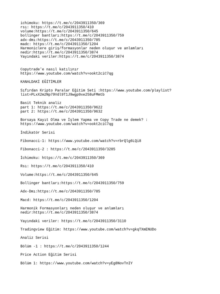 Video Links in Telegram | PDF