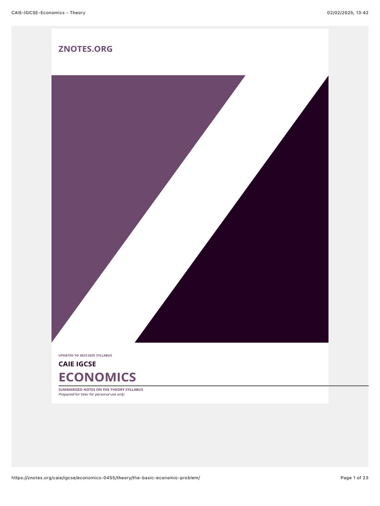CAIE-IGCSE-Economics - Theory | PDF | Cost Of Living | Elasticity ...