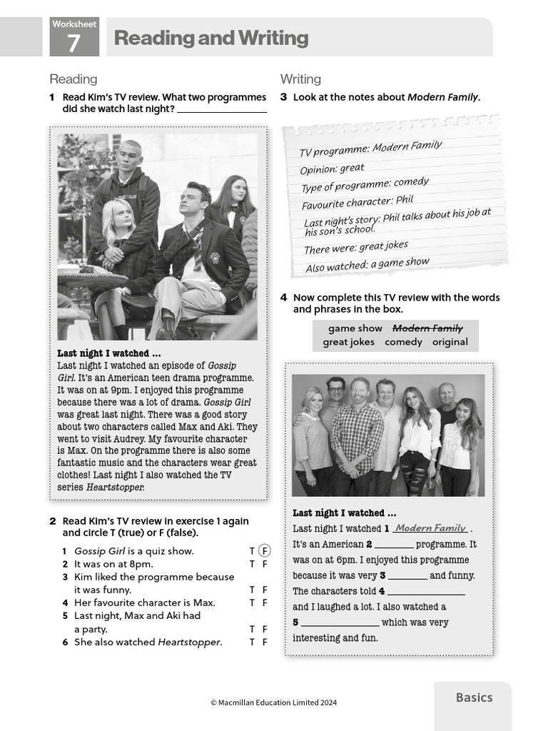 WeBe_L1_U7_Read_Write | PDF | Entertainment