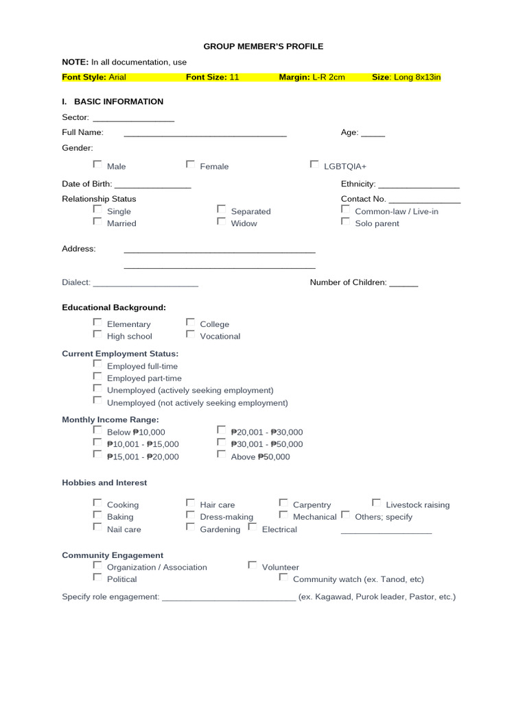 Group Member Profile and Assessment Guide | PDF | Cognitive Behavioral ...