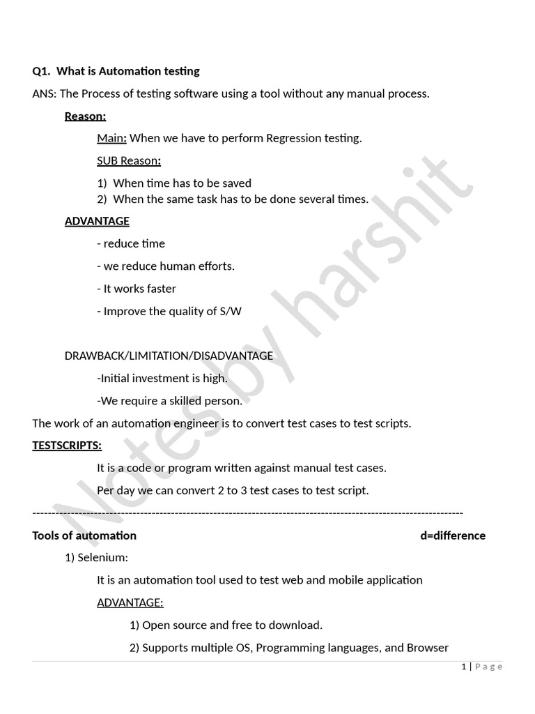 Selenium_Notes | PDF | X Path | Boolean Data Type Selenium_Notes | PDF | X Path | Boolean Data Type
